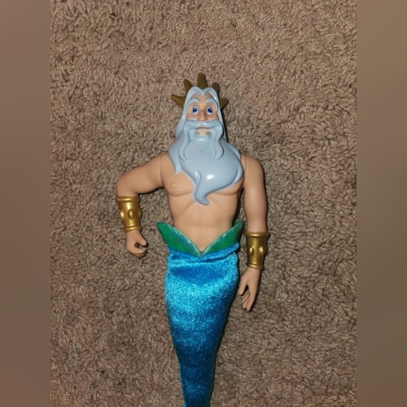 Disney | Toys | Disney Store King Triton Plush Doll 2 Retired Little ...